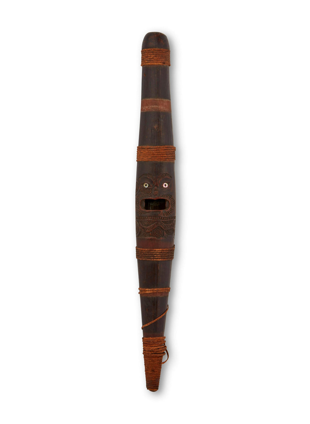 A 19th Century Maori "Putorino" wooden wind instrument – Cassera Gallery